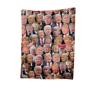 Donald Trump Blanket, Fleece Throw Blanket, All Over Print, Trump ...