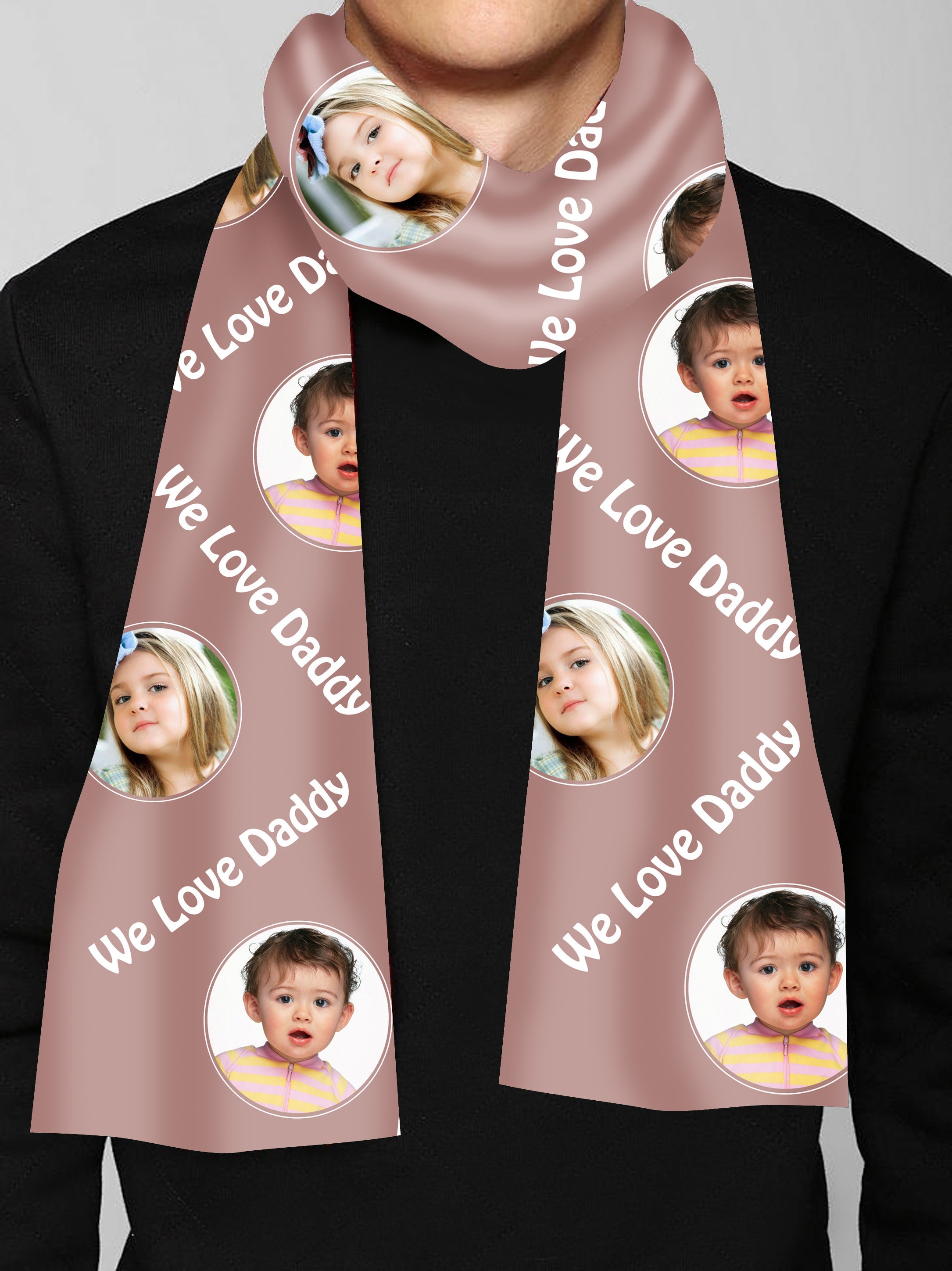 Personalized Picture Scarf for Your Loved Ones, Custom Unisex Scarf ...