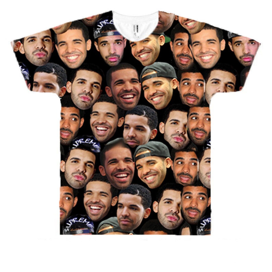 Drake T Shirt, Celebrity Collage T Shirt, All Over Print, Drake Fans T ...