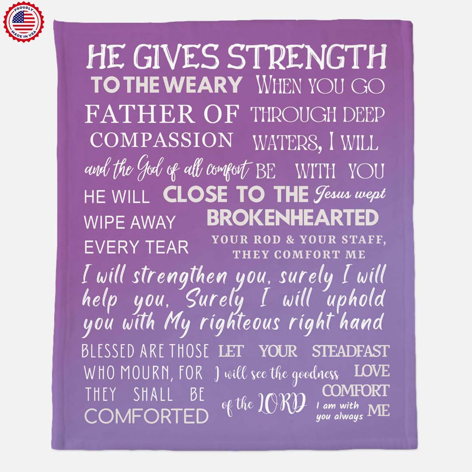 Inspirational Message Blanket, Healing Message Blanket, Positive ...