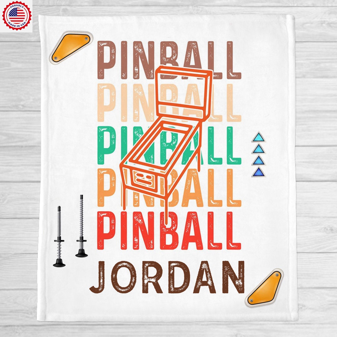 Custom Pinball Playfield Name Blanket,personalized Gift for Dad,gift ...