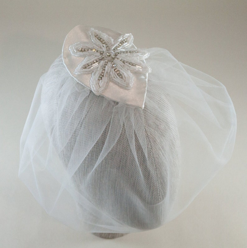 Birdcage Veil Wedding Hat Bridal Fascinator Birdcage Veil White Wedding ...