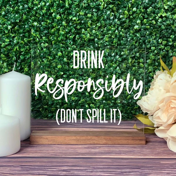 Drink Responsibly Signs - Etsy