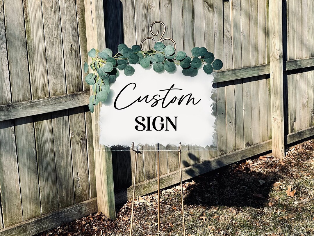 Custom Acrylic Wedding Sign | Modern Party Decor (18x24) - Etsy