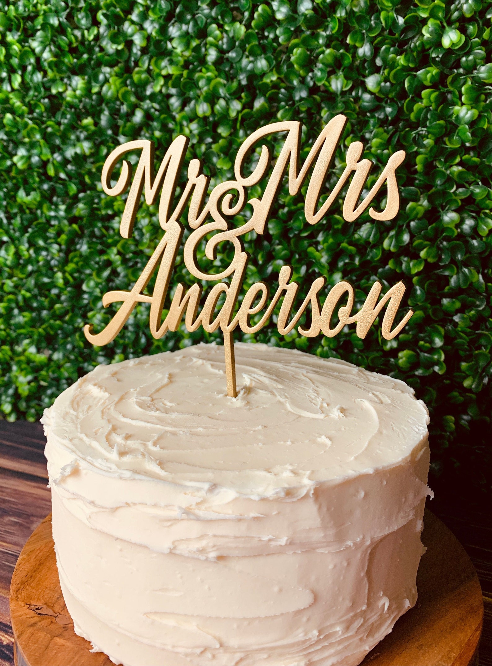 Mr And Mrs Wedding Cake Topper Custom Cake Topper Rustic Etsy
