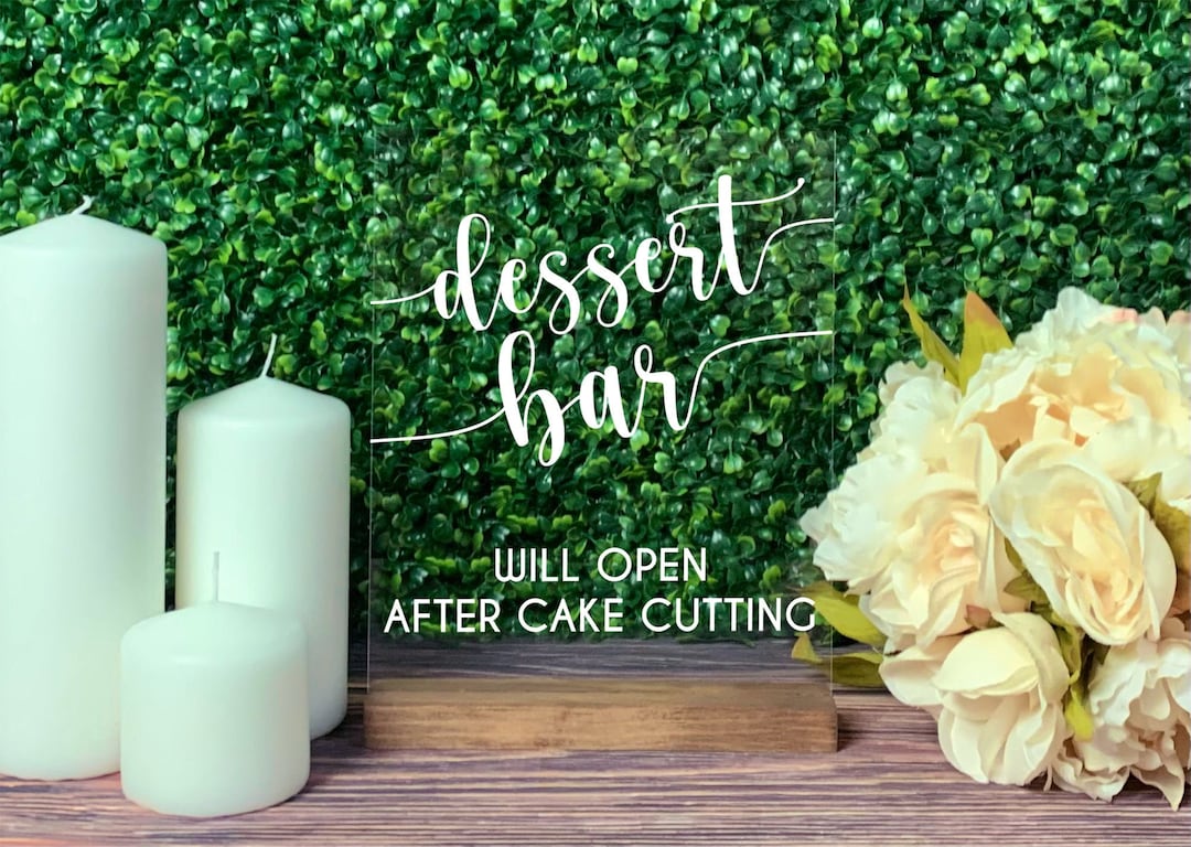 Dessert Bar Sign | Dessert Table | Cake Table | Acrylic Sign for ...