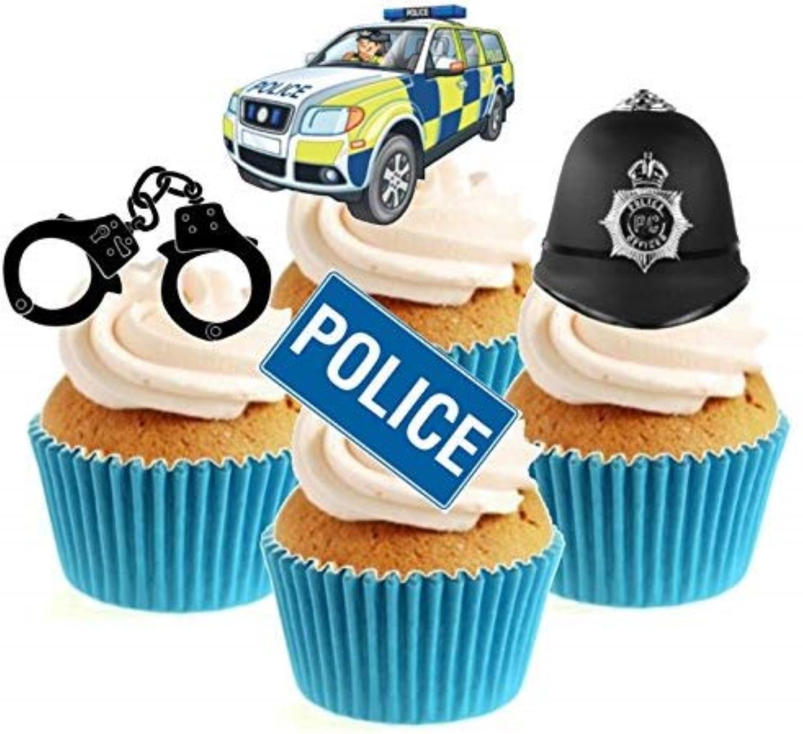 Police Mix Collection Stand up Cake Toppers 12 Pack | Etsy