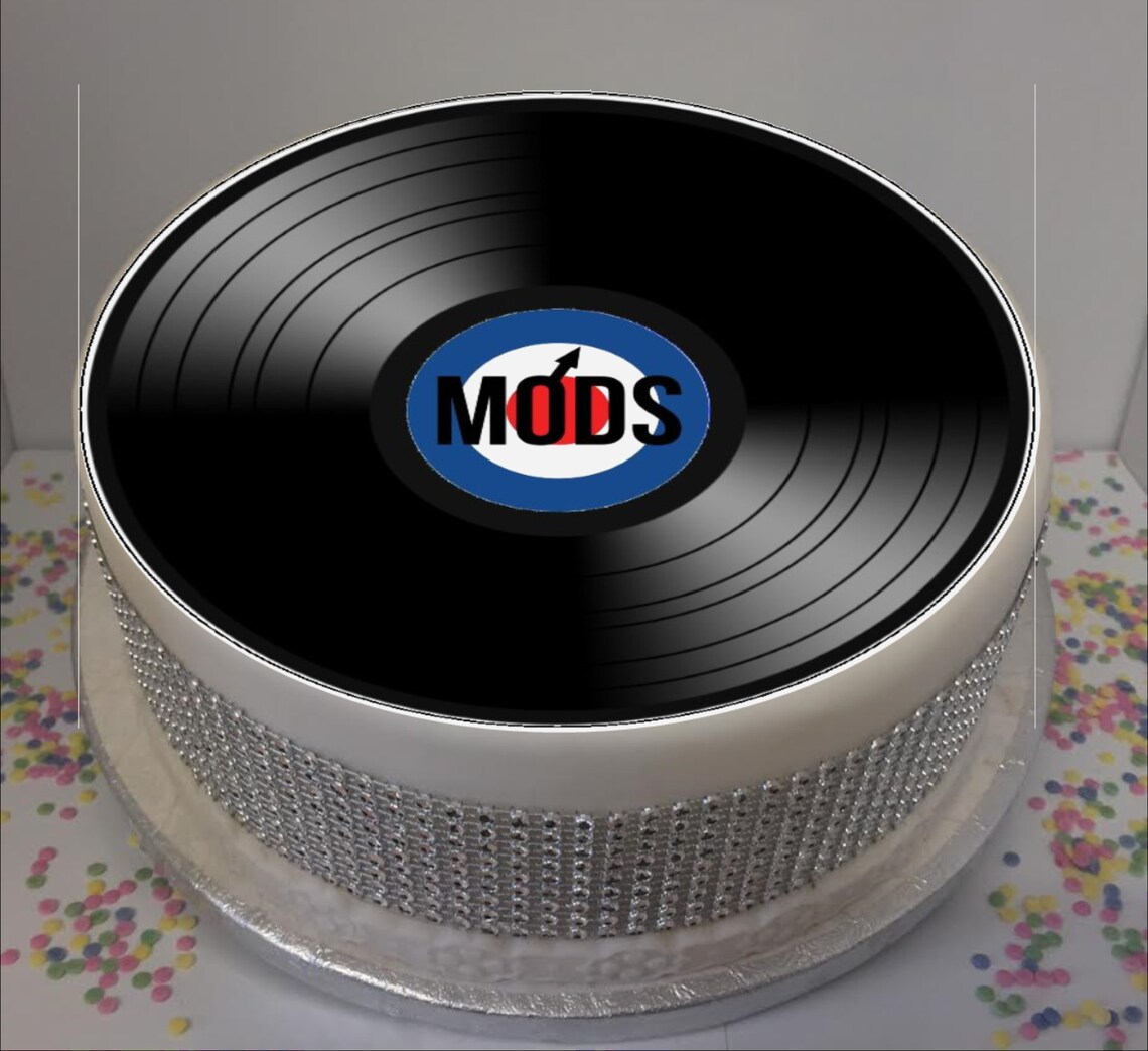 Mods Vinyl 8 Icing Sheet Cake Topper - Etsy