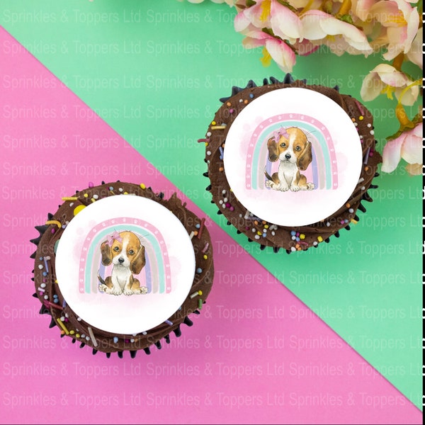 Beagle Cupcake Toppers - Etsy