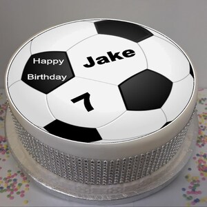 Personalised Football 8" Icing Sheet Cake Topper - Etsy