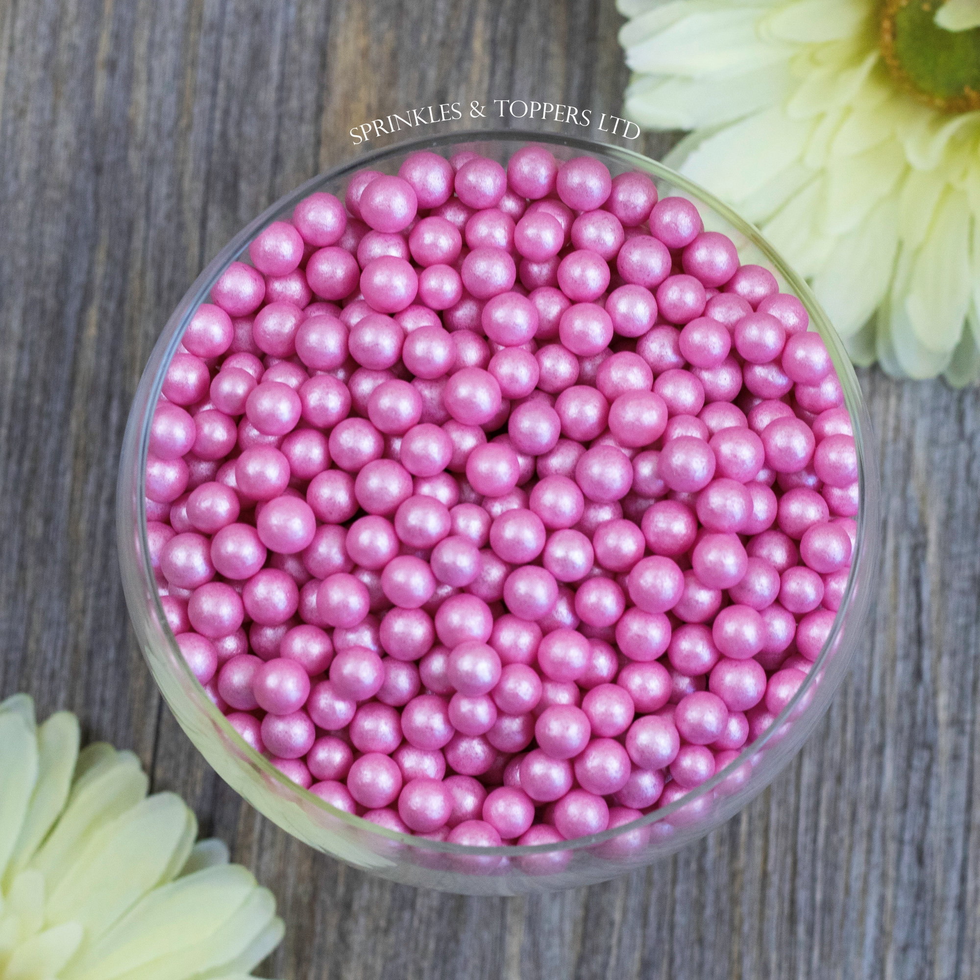 7mm Pink Glimmer Pearls Sprinkles Cupcake / Cake Decorations - Etsy