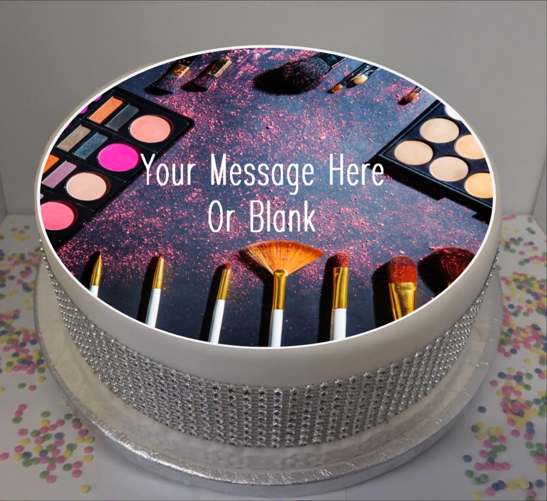 Personalised Make up Scene 8" Icing Sheet Cake Topper - Etsy