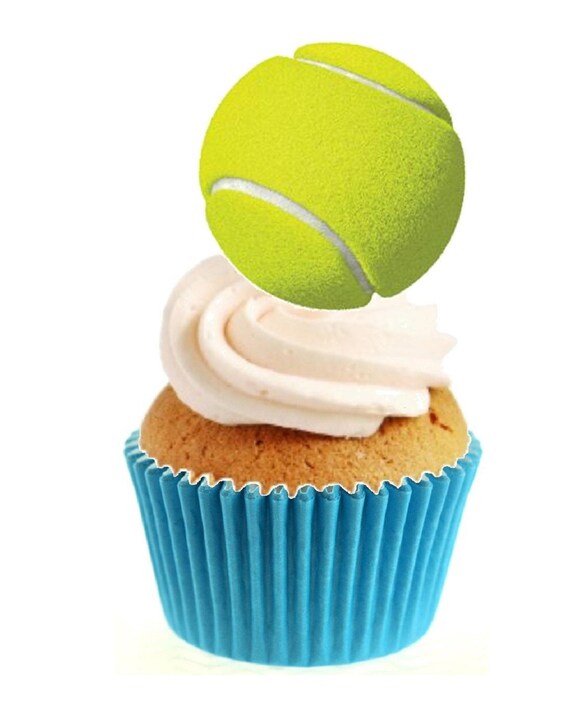 Tennis Ball Stand up Cake Toppers 12 Pack - Etsy