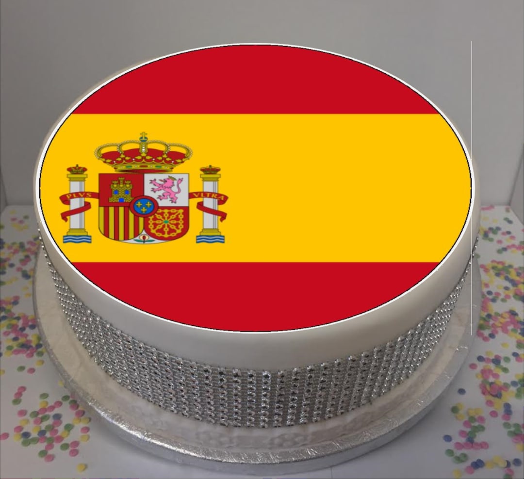 Flag of Spain 8" Icing Sheet Cake Topper - Etsy