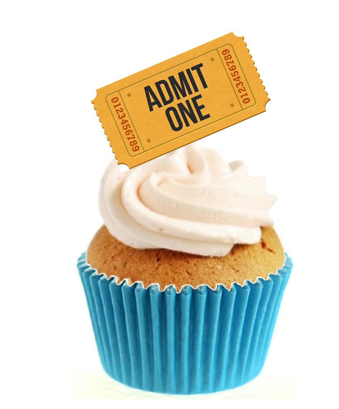 Ticket Admit One Stand up Cake Toppers (12 Pack) Item Requires Cutting ...