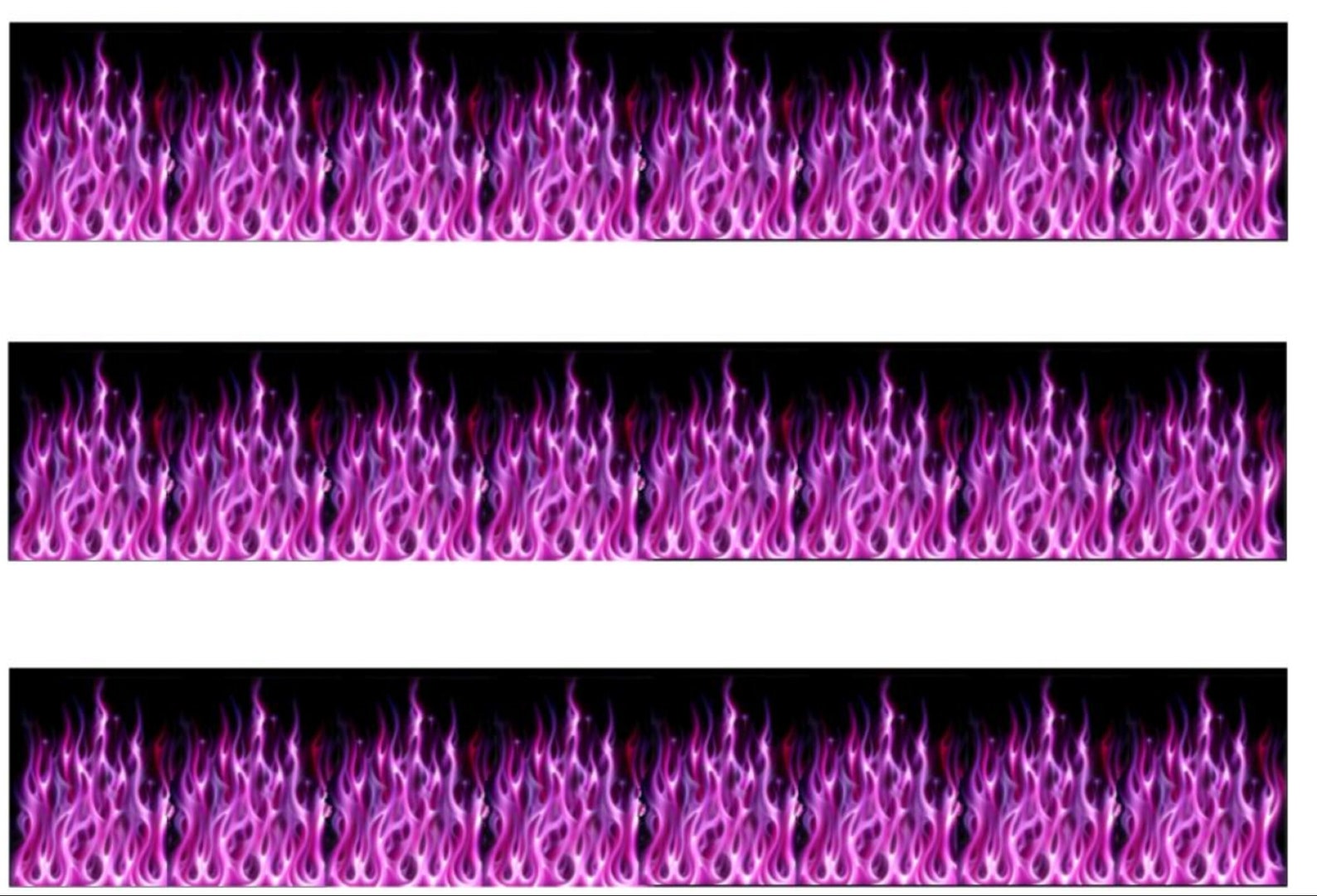 Purple Flames / Fire Edible Icing Cake Ribbon / Side Strips - Etsy