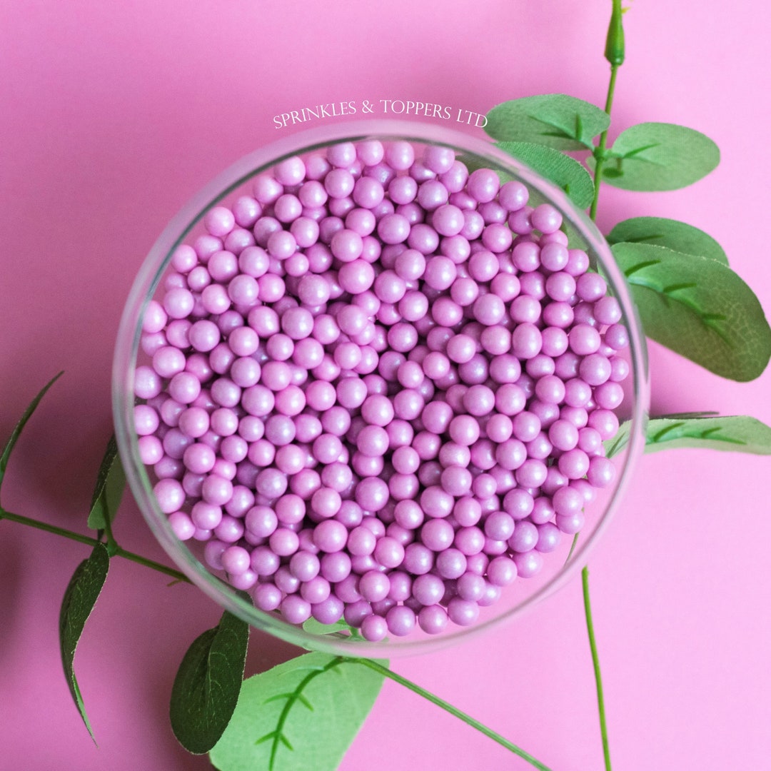 Pearlescent Pink Chocolate Balls 5mm Sprinkles Cupcake / - Etsy
