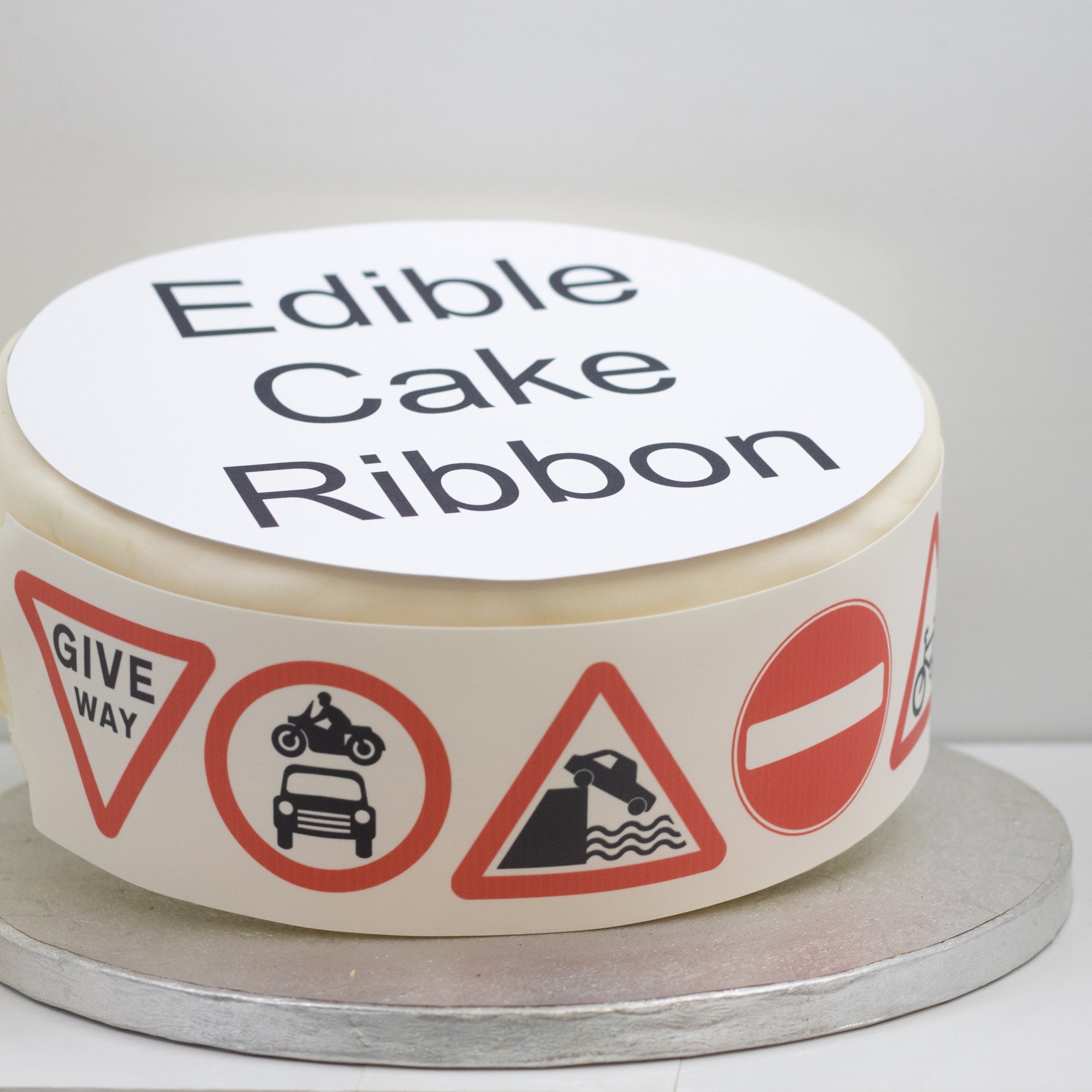 Road Signs Edible Icing Cake Ribbon / Side Strips | Etsy