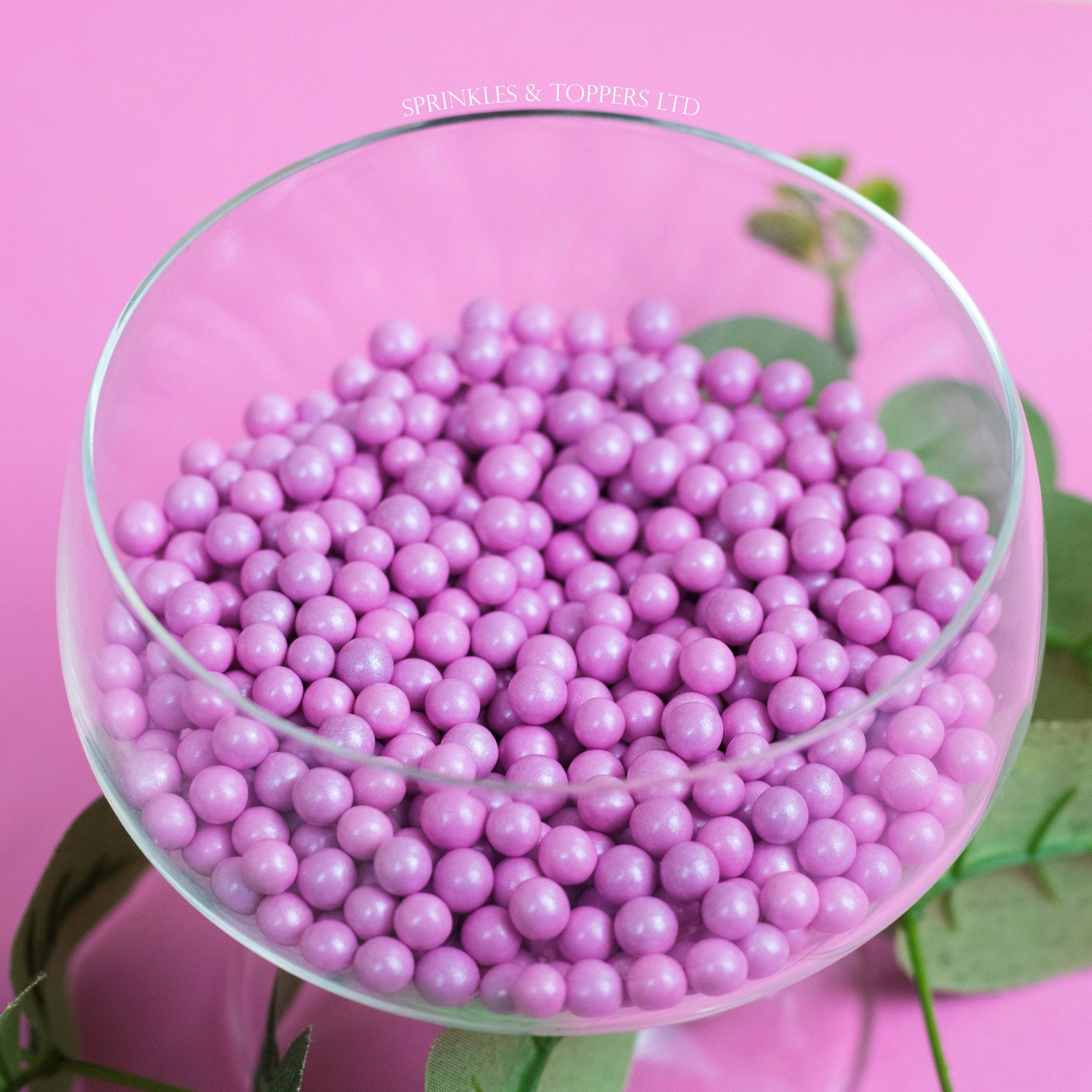 Pearlescent Pink Chocolate Balls 5mm Sprinkles Cupcake / - Etsy