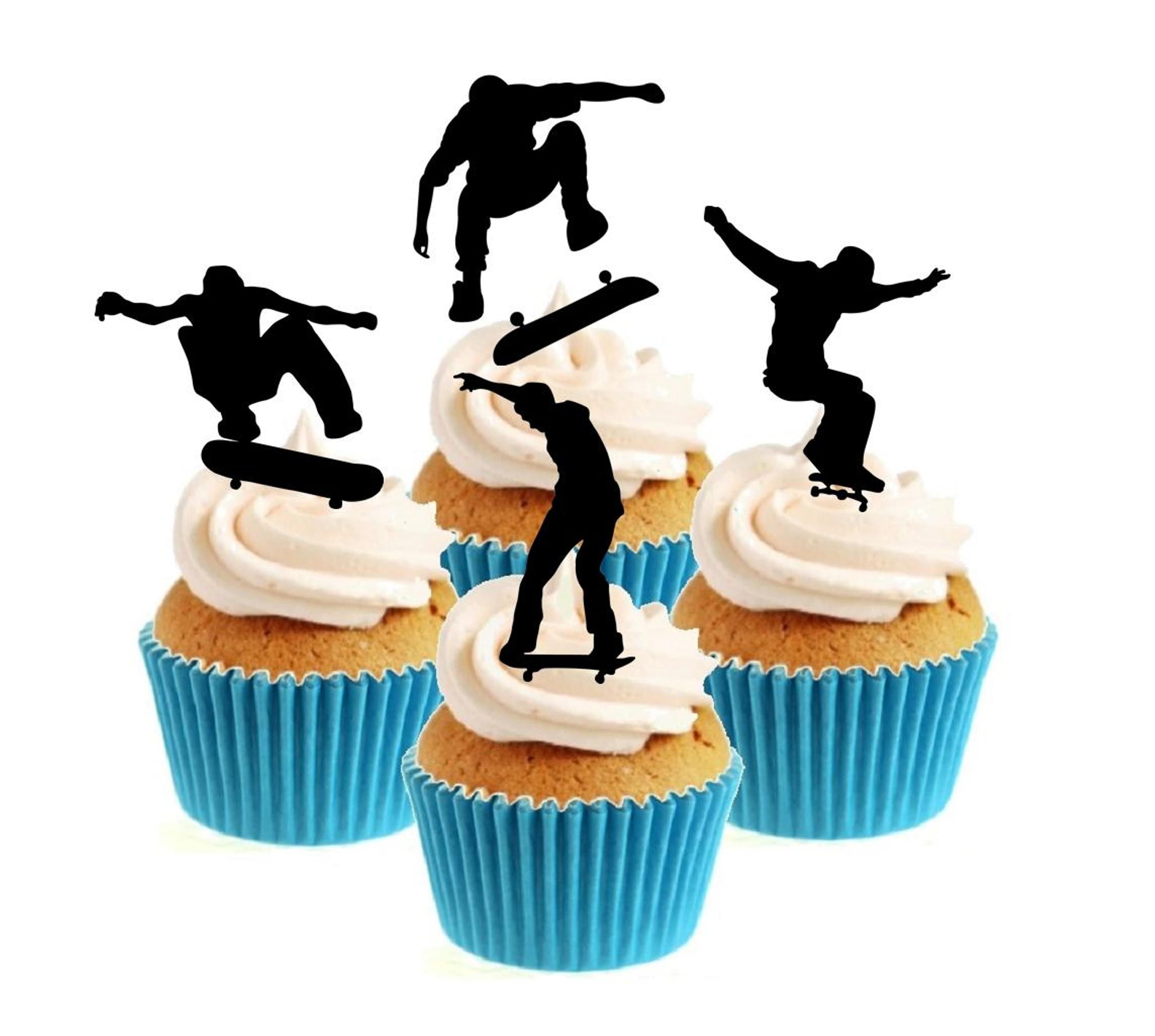 Skateboarding Collection Stand up Cake Toppers 12 Pack - Etsy