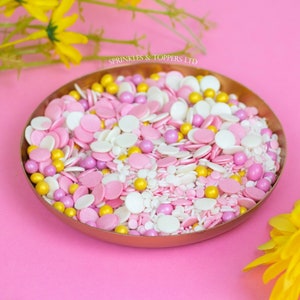 Pink, White & Gold Princess Sprinkles Mix - Etsy