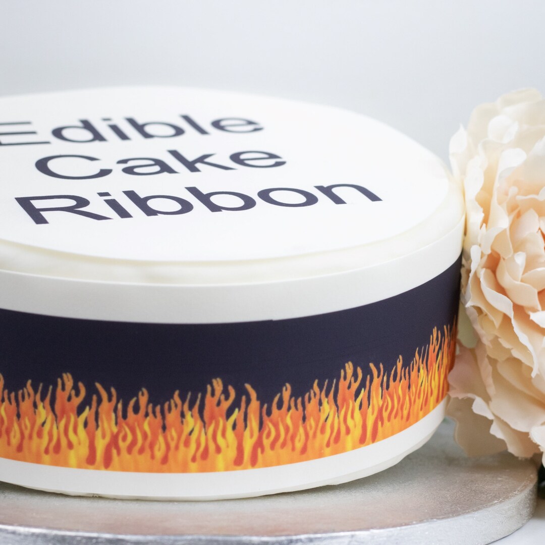 Flames / Fire Edible Icing Cake Ribbon / Side Strips - Etsy