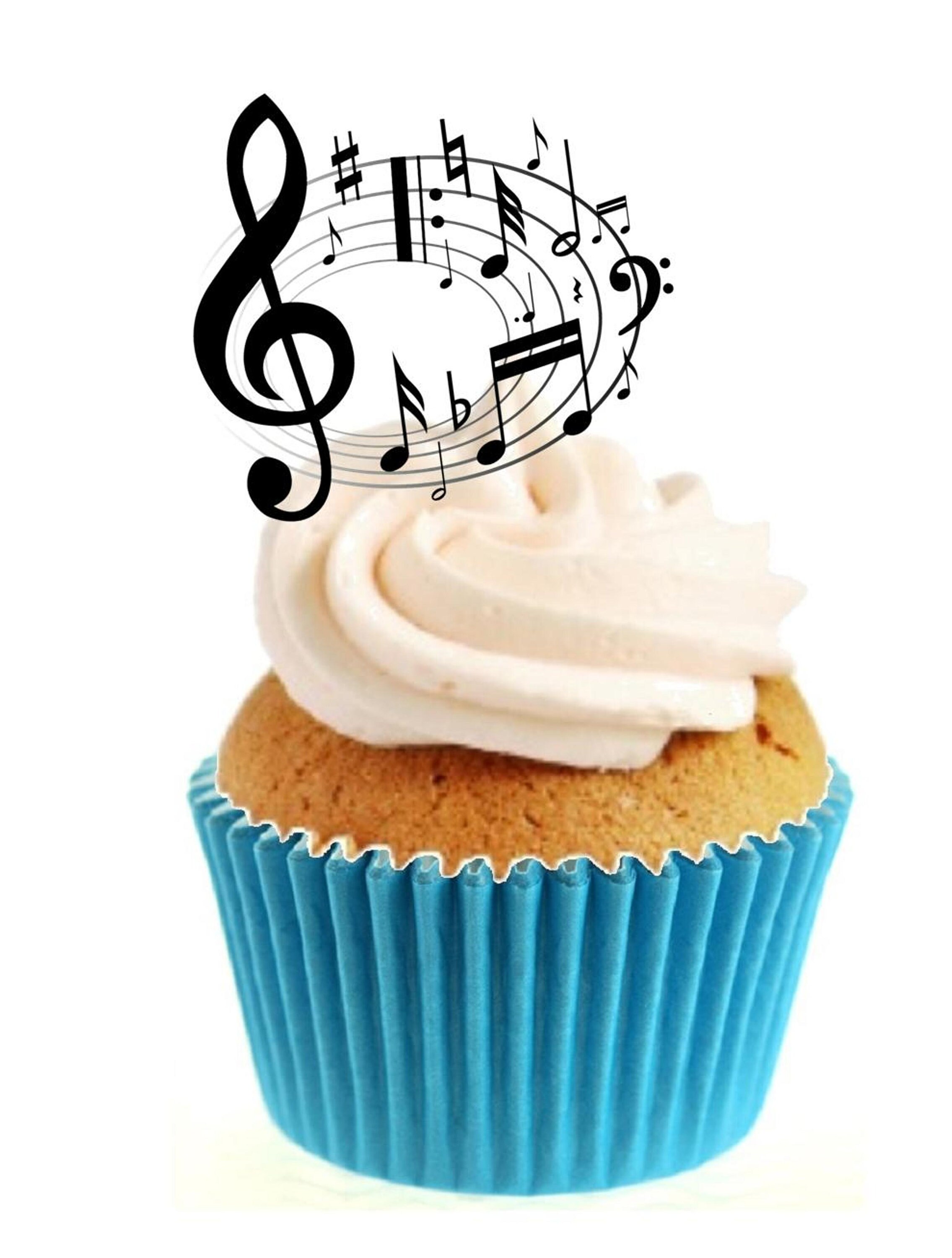Music Notes Stand up Cake Toppers 12 Pack - Etsy