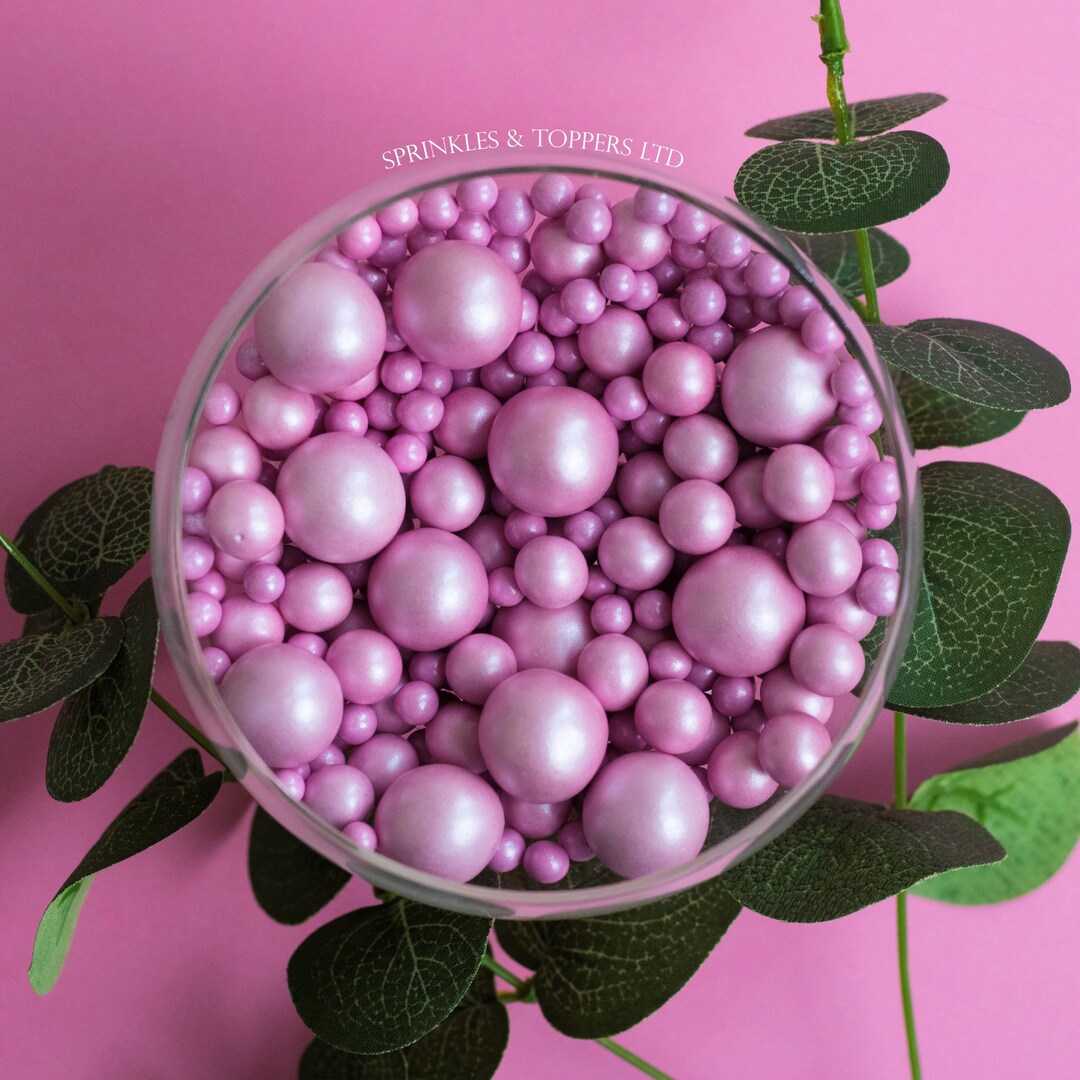 Pearlescent Pink Chocolate Balls Mix Sprinkles - Etsy