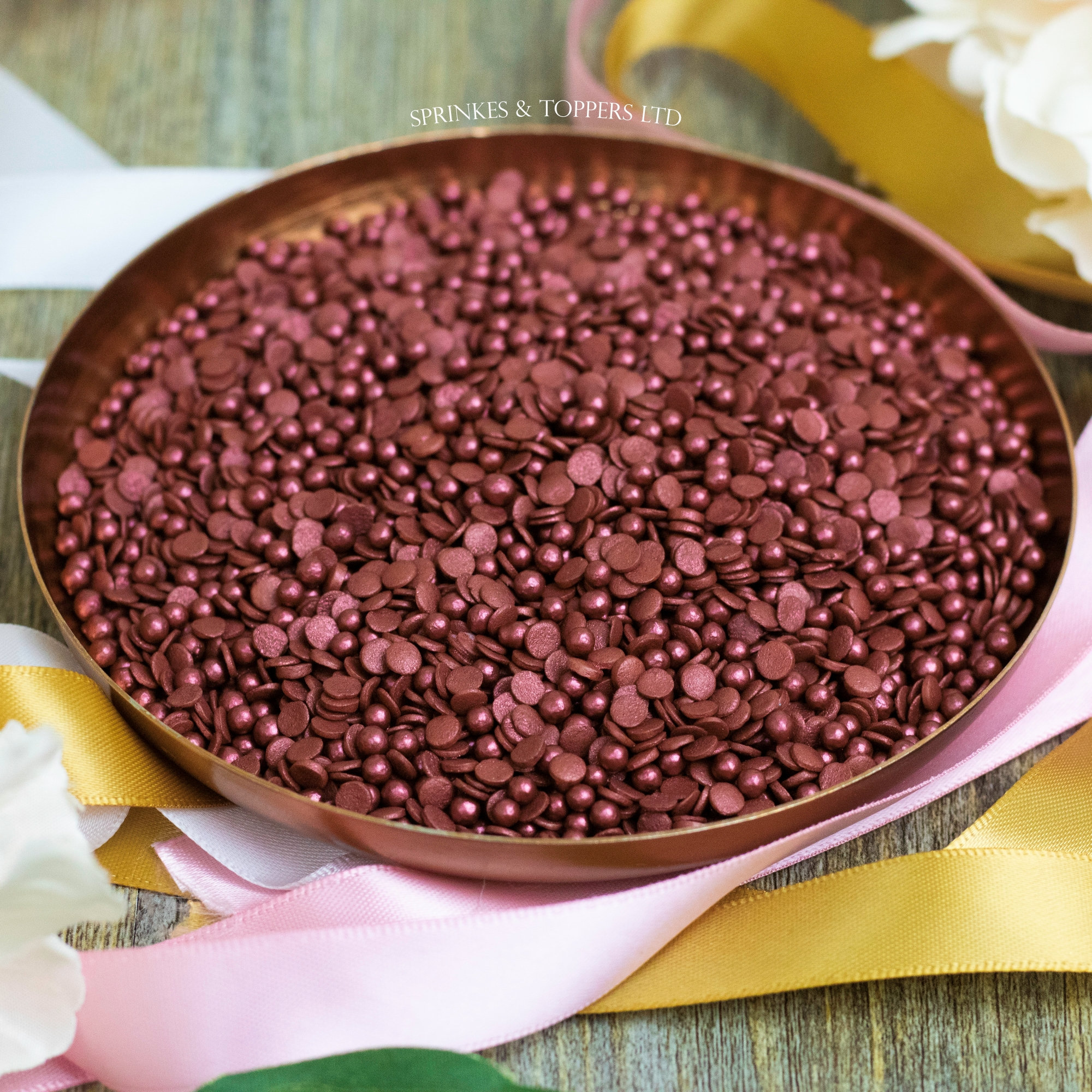 Burgundy Confetti & Pearls Sprinkles Mix - Etsy