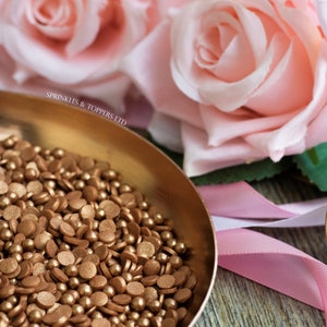 Bronze / Copper Confetti & Pearls Sprinkles Mix - Etsy