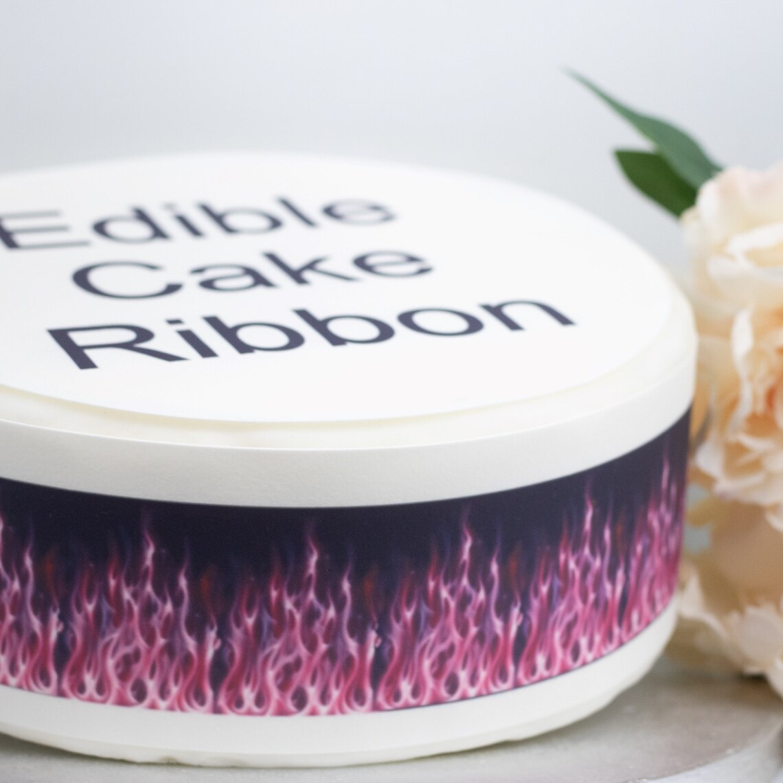 Purple Flames / Fire Edible Icing Cake Ribbon / Side Strips - Etsy
