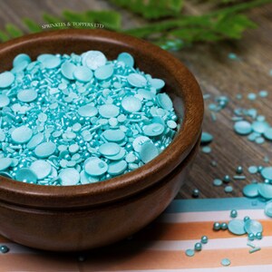 Touch of Turquoise Sprinkles Mix Cupcake / Cake Decorations - Etsy