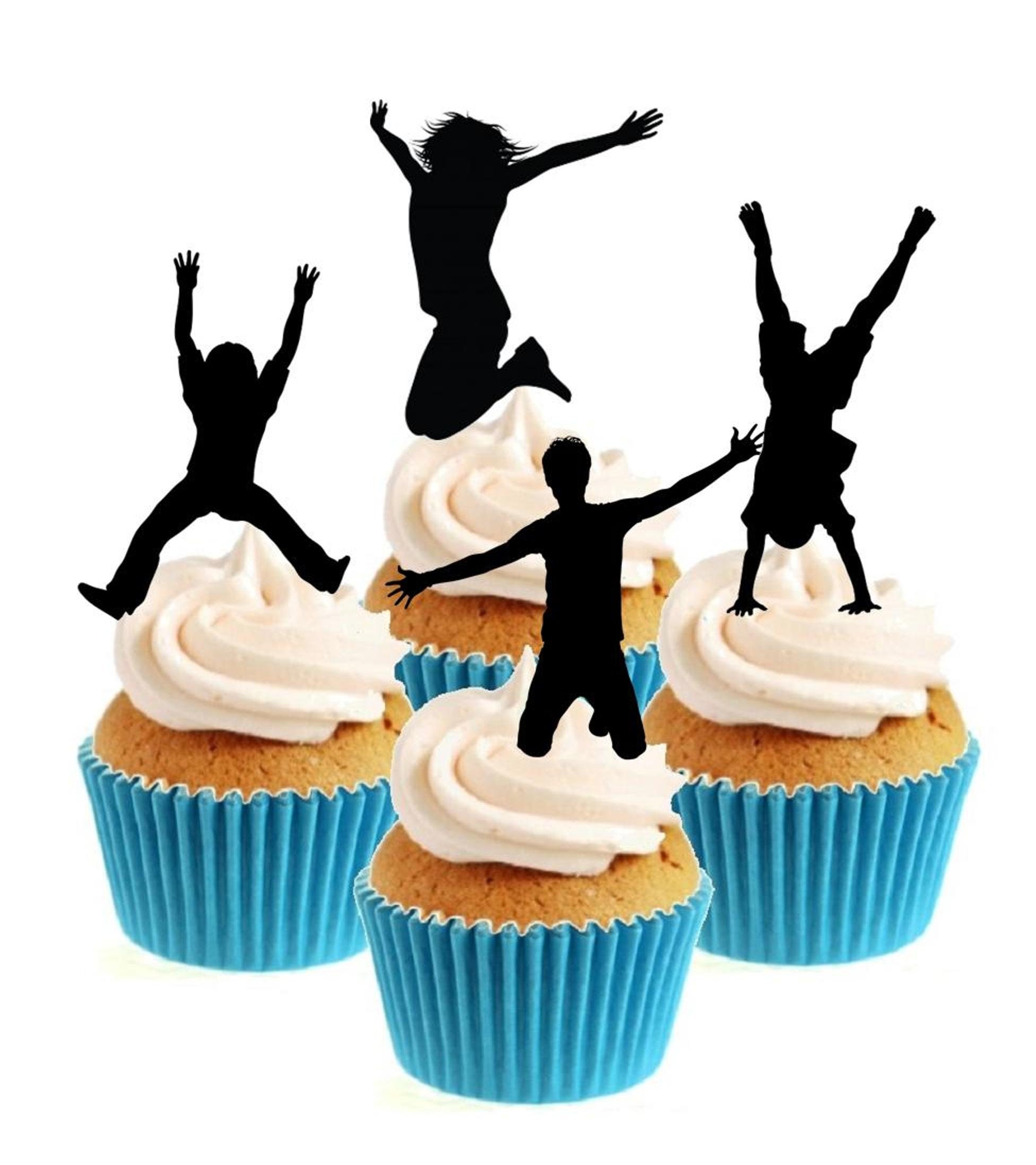 Trampolining Collection Stand up Cake Toppers (12 Pack) Item Requires ...