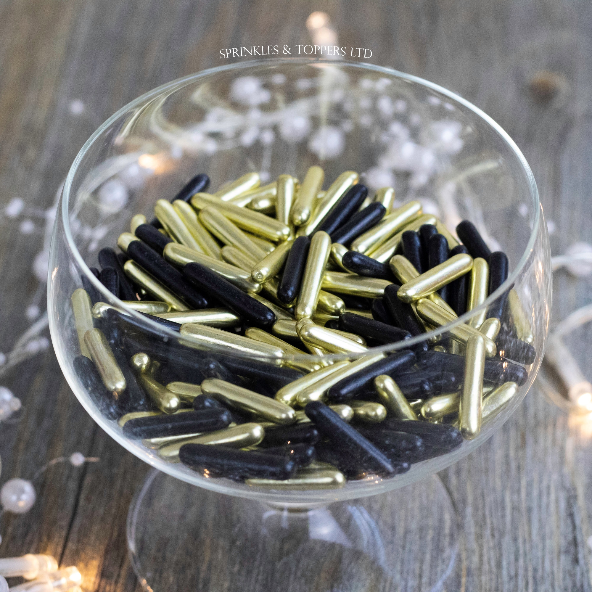 Metallic Gold & Black Macaroni Rods 20mm - Etsy