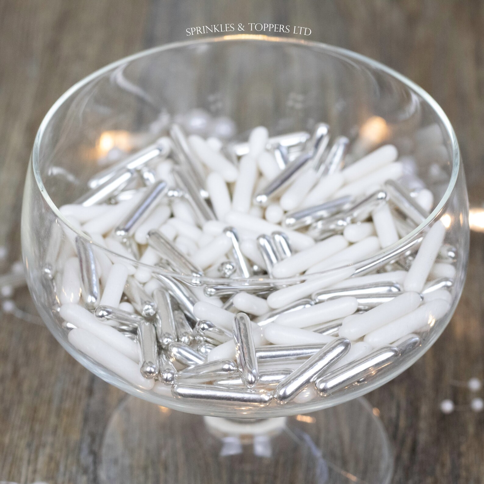 White & Metallic Silver Macaroni Rods 20mm - Etsy