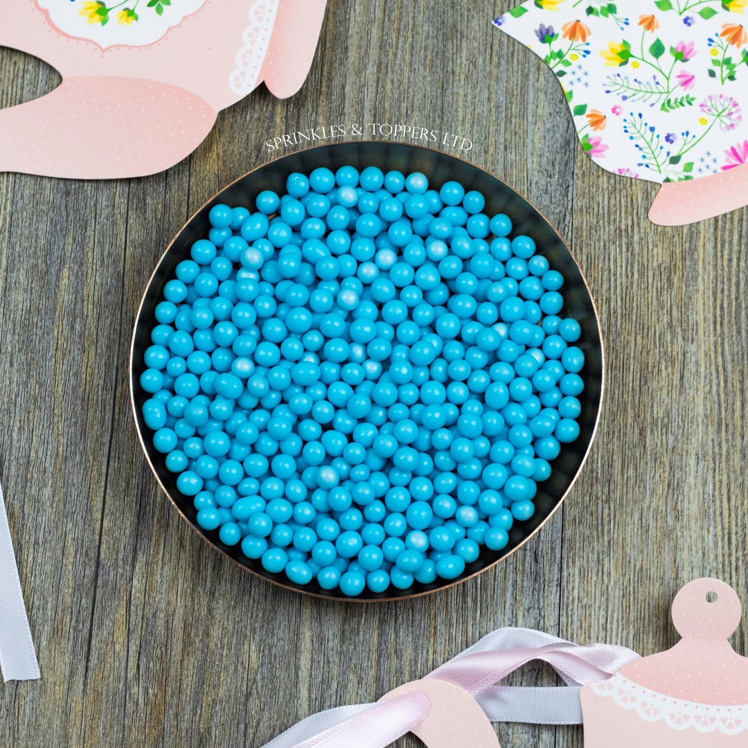 Bolas de chocolate azul perlado (5 mm) Espolvorea Cupcake ...