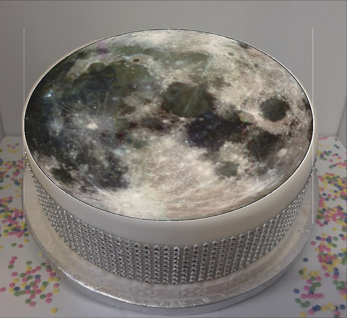 Moon Scene 8" Icing Sheet Cake Topper - Etsy