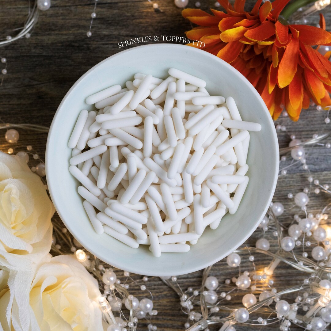 White Matt Macaroni Rods (20mm) Vegan - Etsy