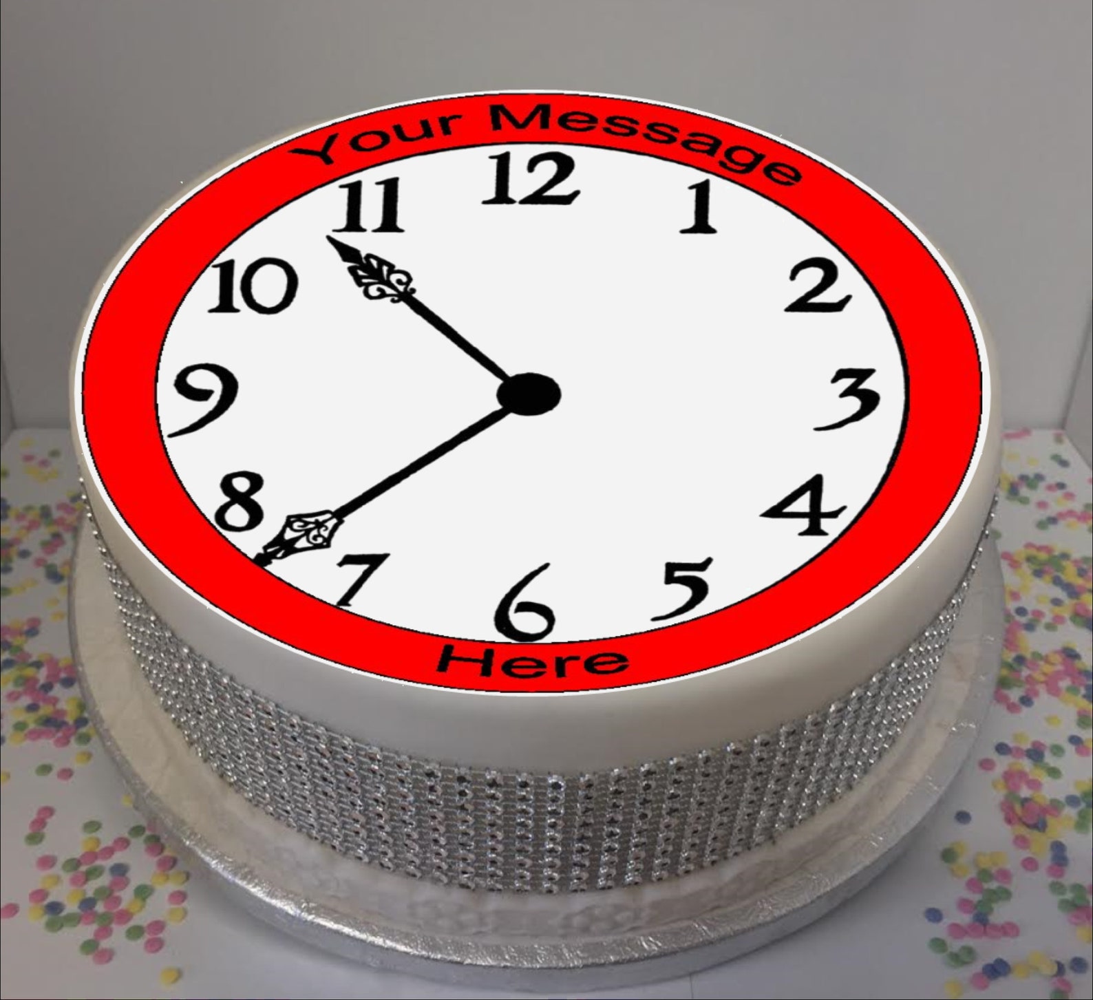 Personalised Clock Face 8 Icing Sheet Cake Topper - Etsy