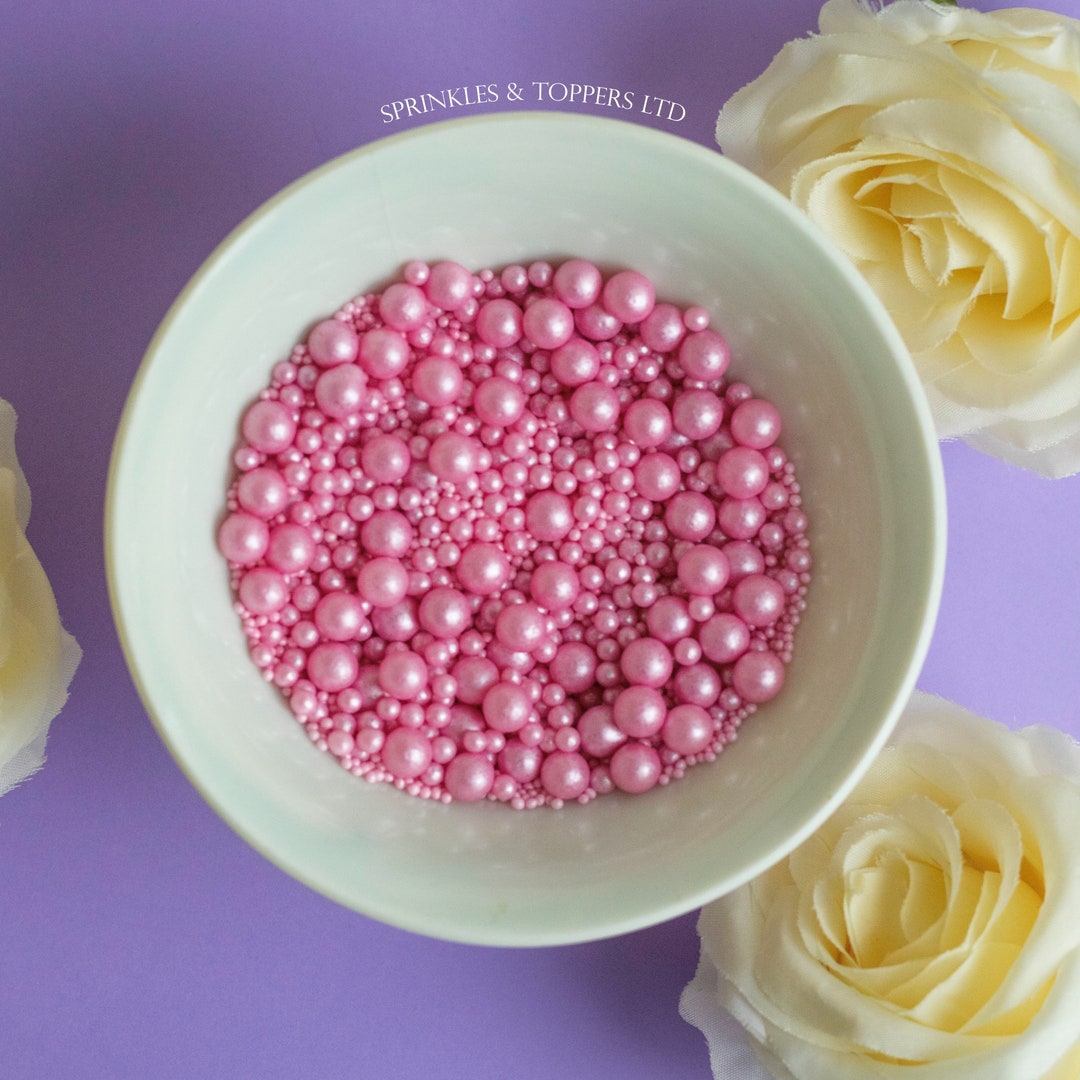 Pink Shimmer Pearls Mix - Etsy