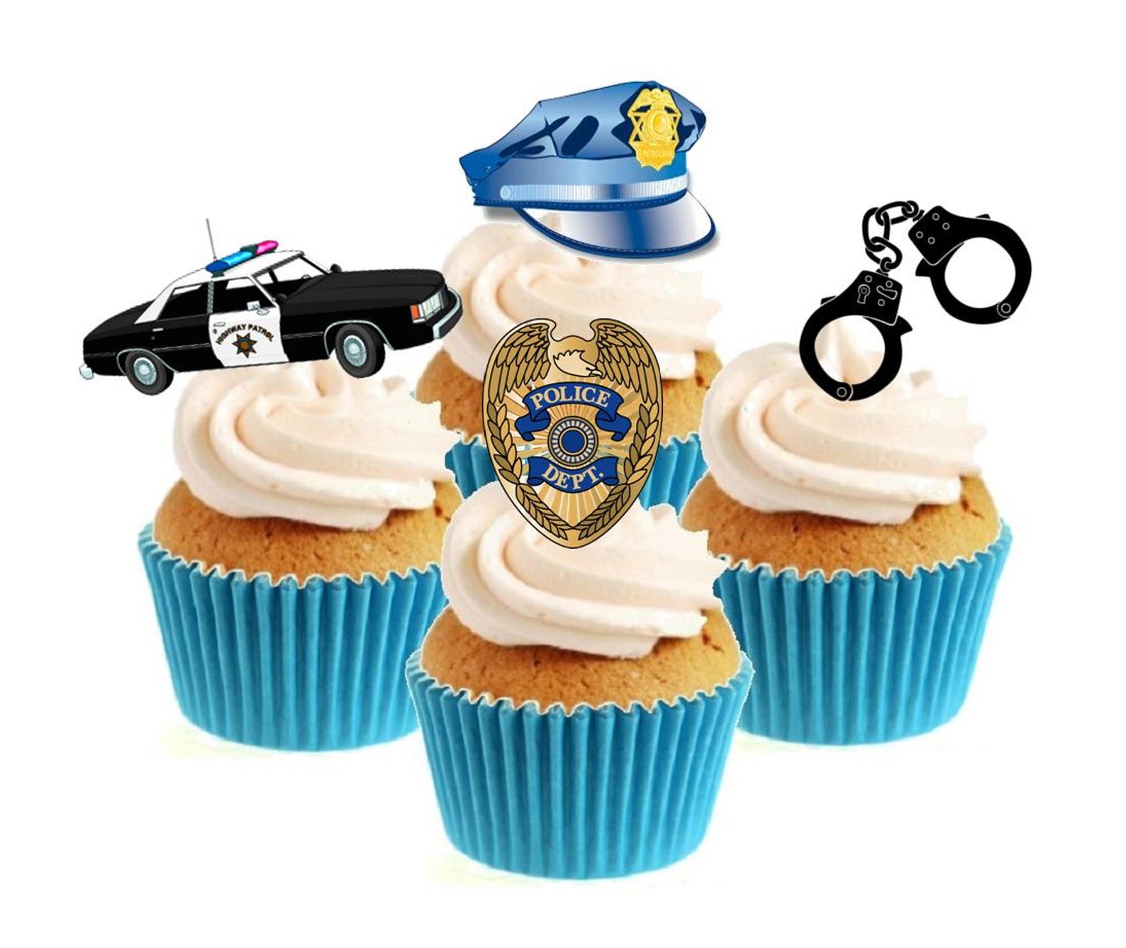 Police Mix USA Collection Stand up Cake Toppers 12 Pack - Etsy