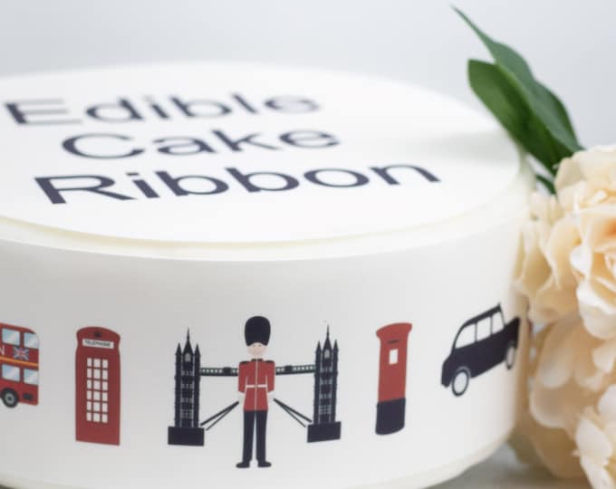 London UK Themed Edible Icing Cake Ribbon / Side Strips - Etsy