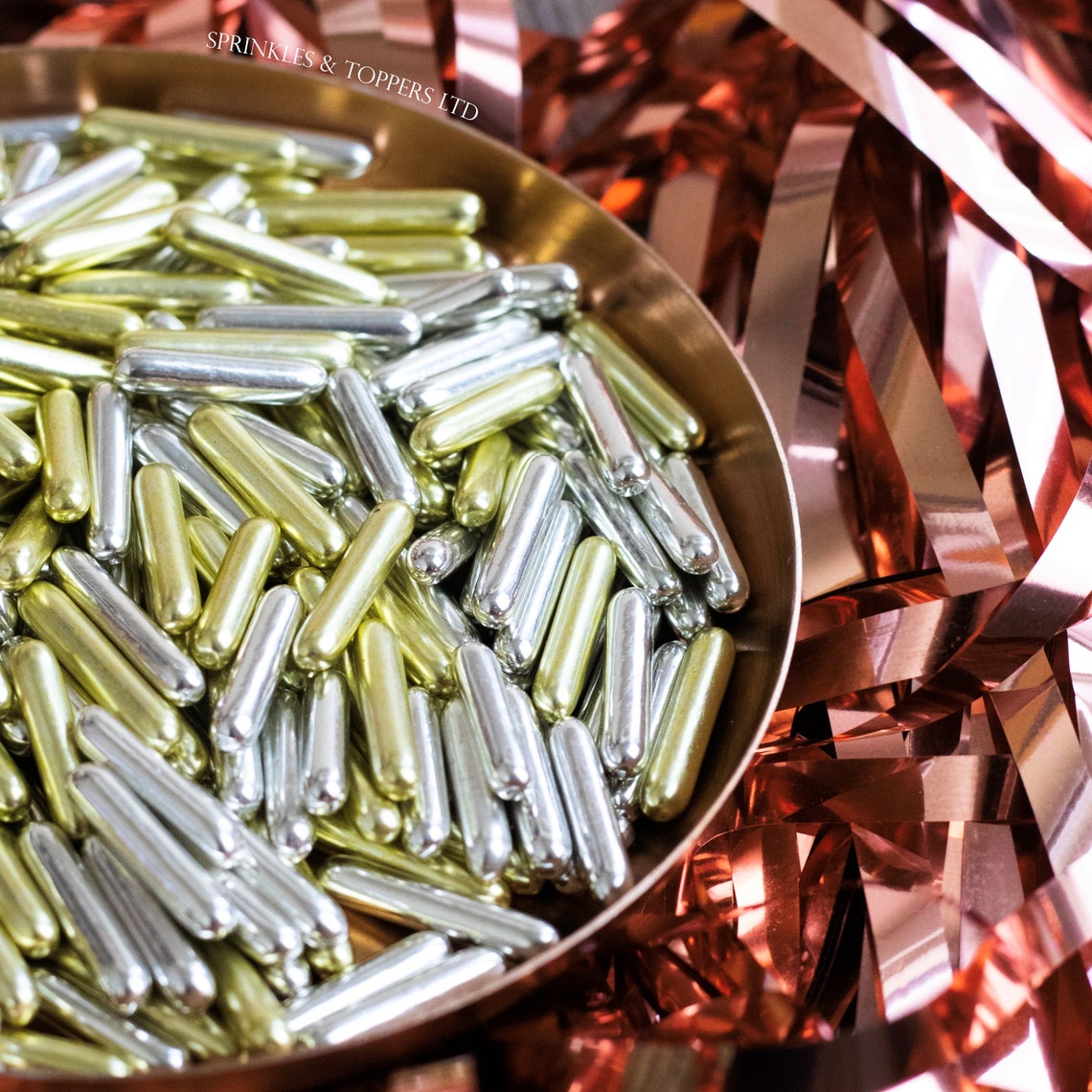 Metallic Silver & Gold Macaroni Rods (20mm) - Etsy