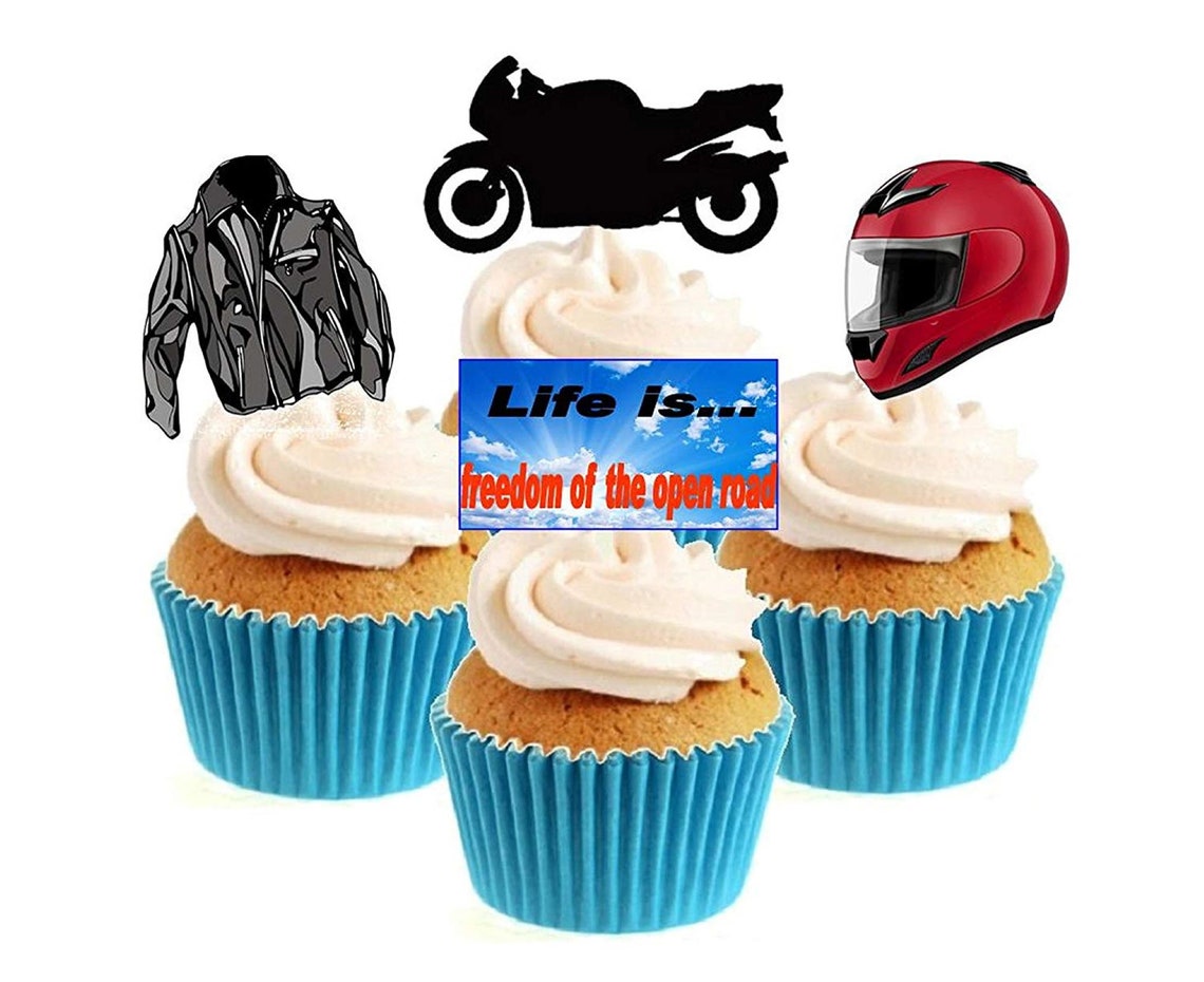 Motorbike Collection Stand up Cake Toppers 12 Pack - Etsy
