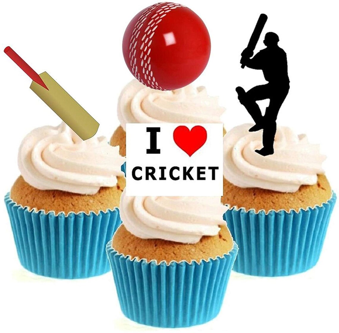 Cricket Collection Stand up Cake Toppers (12 Pack) Item Requires ...