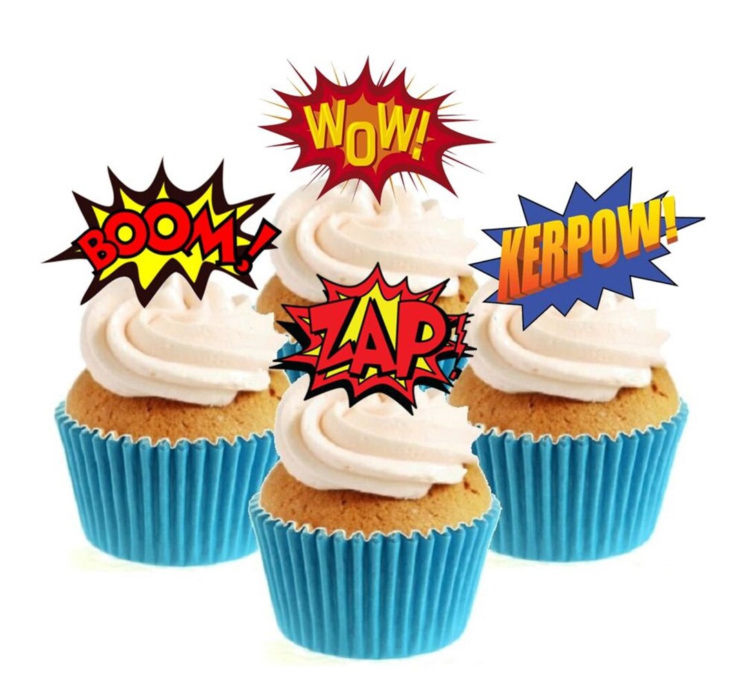 WOW Super Collection Stand up Cake Toppers 12 Pack - Etsy