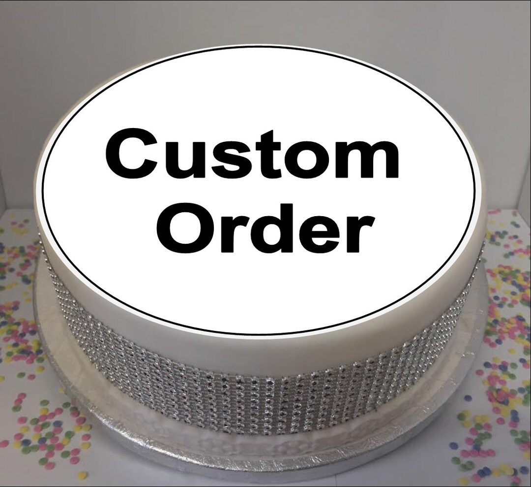 Custom 8" Icing Disc Any Image Edible Print ~ Football ~ Photos ~ Logo ...