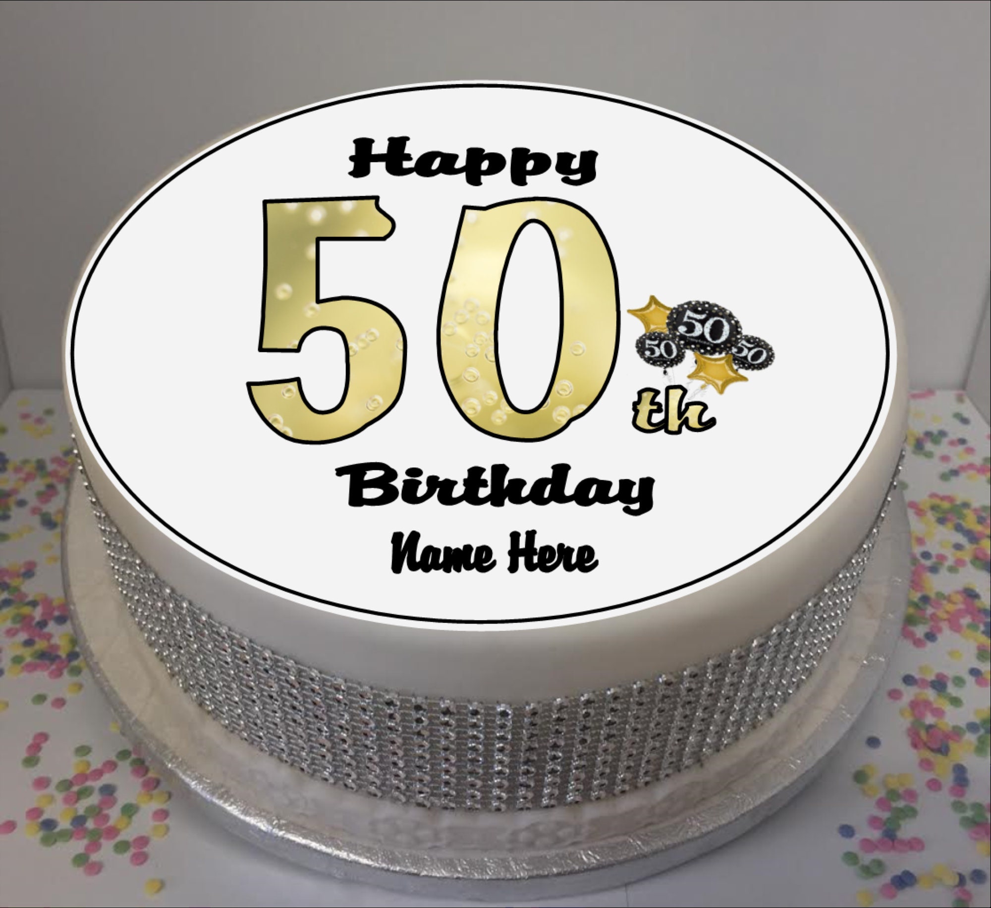 50th Birthday Sheet Cake
