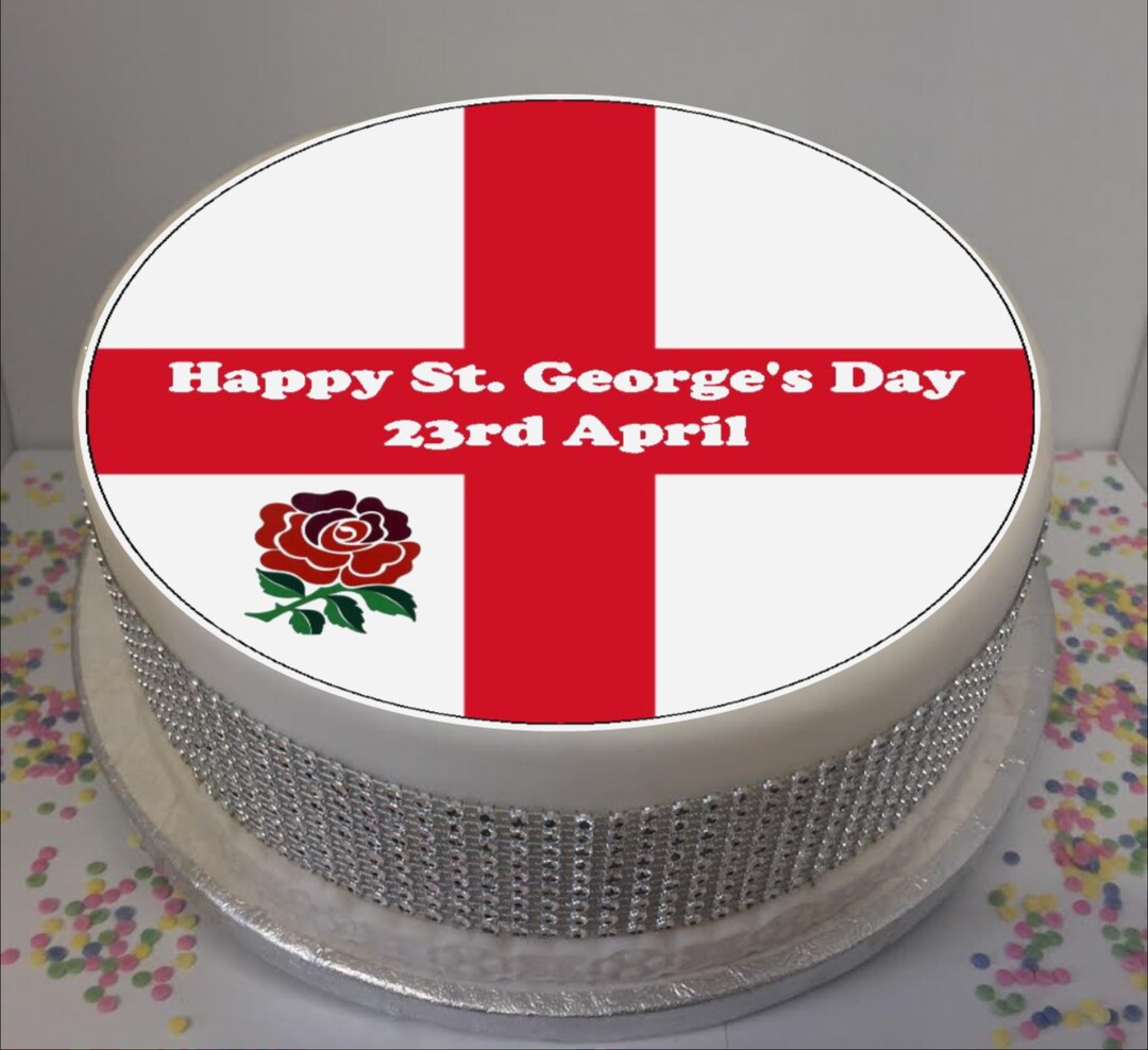 St George's Day 8" Icing Sheet Cake Topper - Etsy
