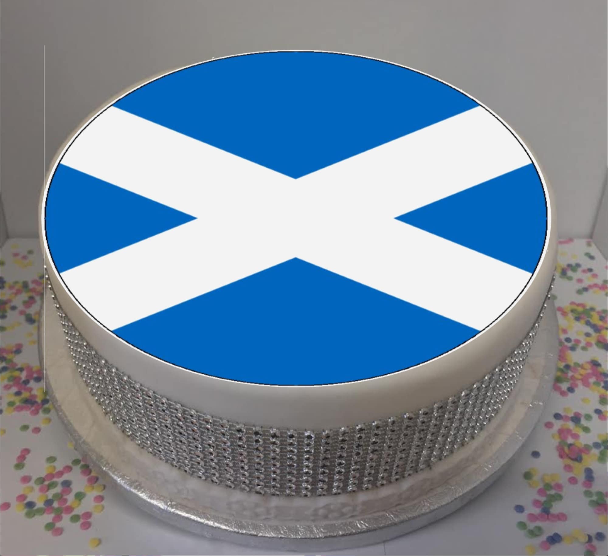 Scottish Flag Cake